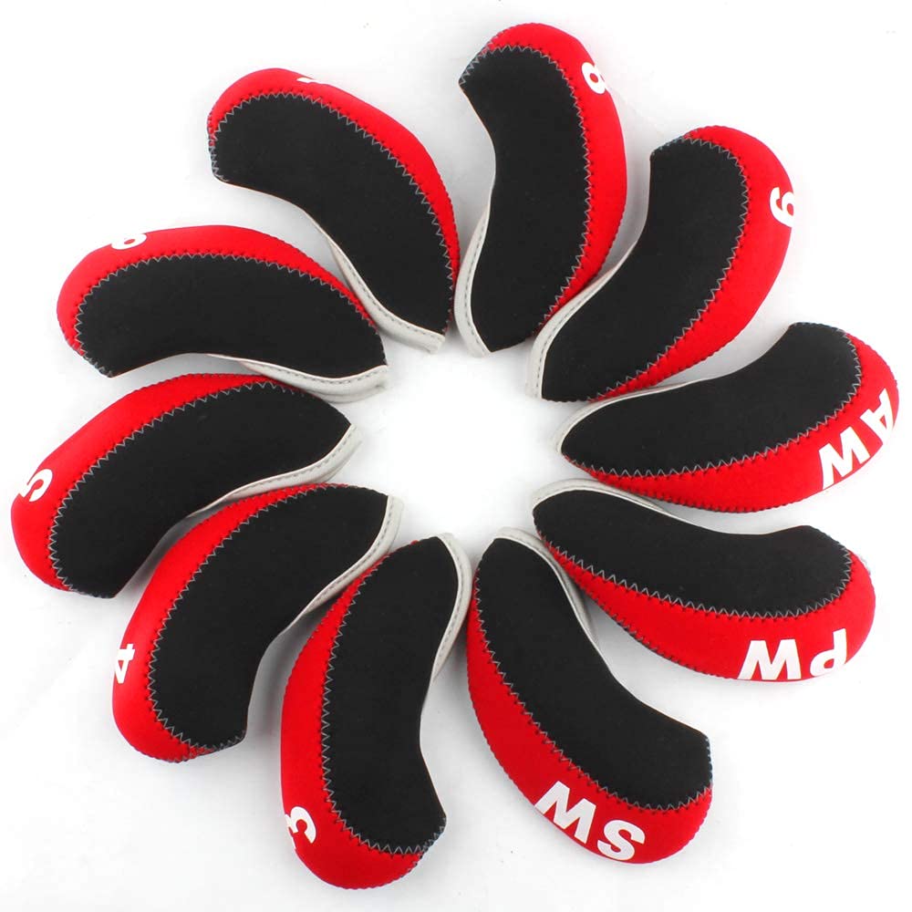 Golf Iron Head Covers 12Pcs Neoprene Golf Club Protector for Titleist Callaway Ping Taylormade