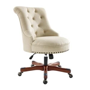 linon home décor leslie beige office chair