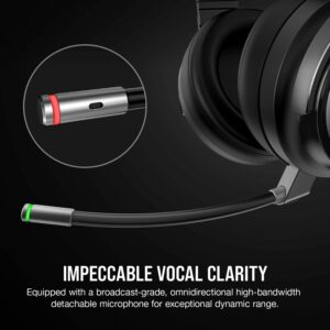 Corsair Virtuoso RGB Wireless Gaming Headset with 7.1 Surround Sound, Broadcast Microphone, Memory Foam Earcups, 20hr Battery - For PC, PS4