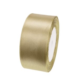 ATRBB 25 Yards 1-1/2 inch Wide Satin Ribbon Perfect for Wedding,Handmade Bows and Gift Wrapping(Old Gold)