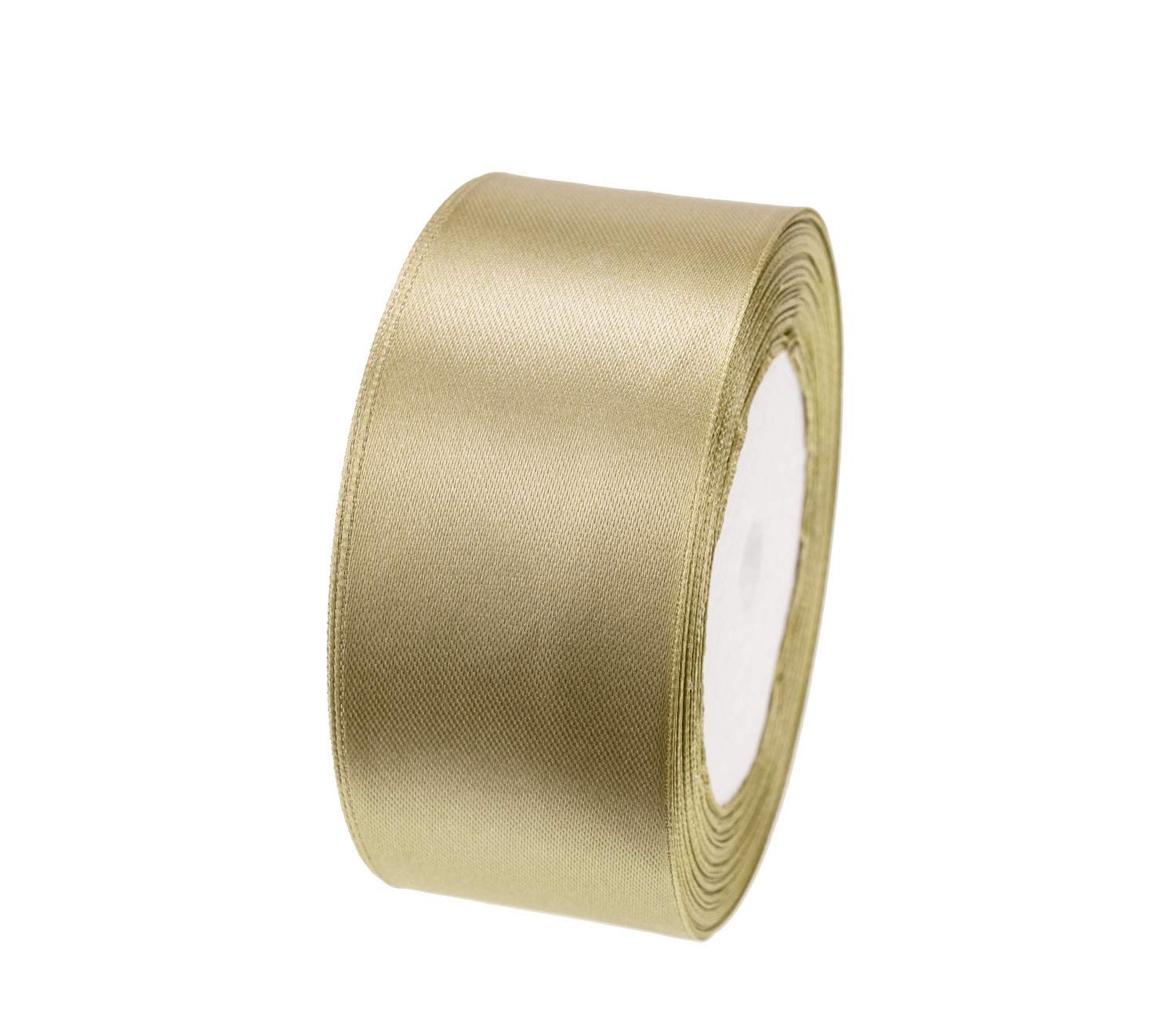 ATRBB 25 Yards 1-1/2 inch Wide Satin Ribbon Perfect for Wedding,Handmade Bows and Gift Wrapping(Old Gold)