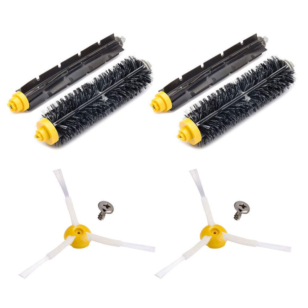 Neutop Replacement Brush Compatible with iRobot Roomba 675 677 671 670 665 655 645 694 692 614 Robot Vacuums ONLY, with 2 Bristle Brushes, 2 Flexible Beater Brushes, 2 Edge Sweeping Brushes, 2 Screws.