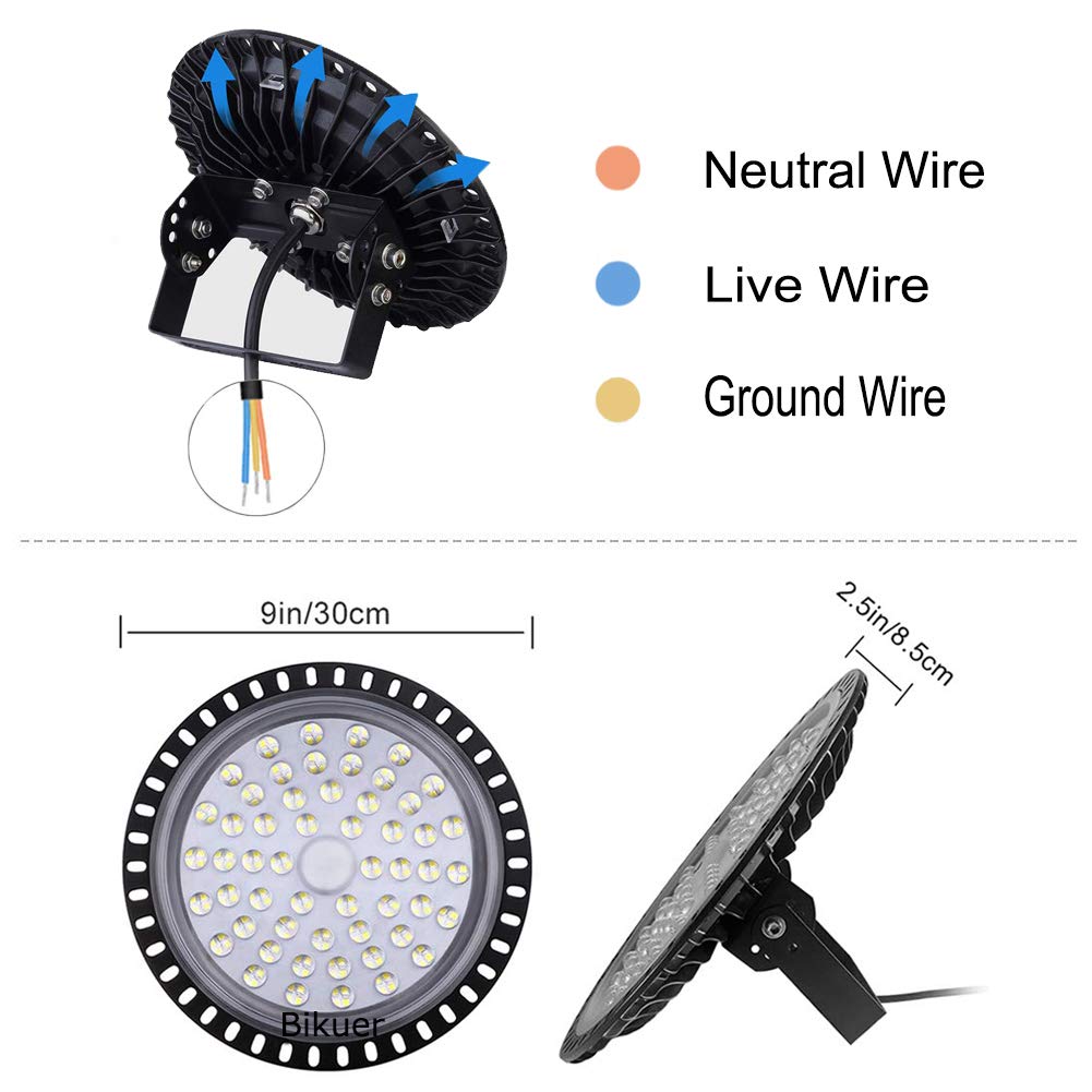 Donzake 200W UFO LED High Bay Light lamp Factory Warehouse Industrial Lighting 20000 Lumen 6000-6500K IP65 Warehouse LED Lights- Commercial Bay Lighting for Garage Factory Workshop Gym (200W 1pcs)