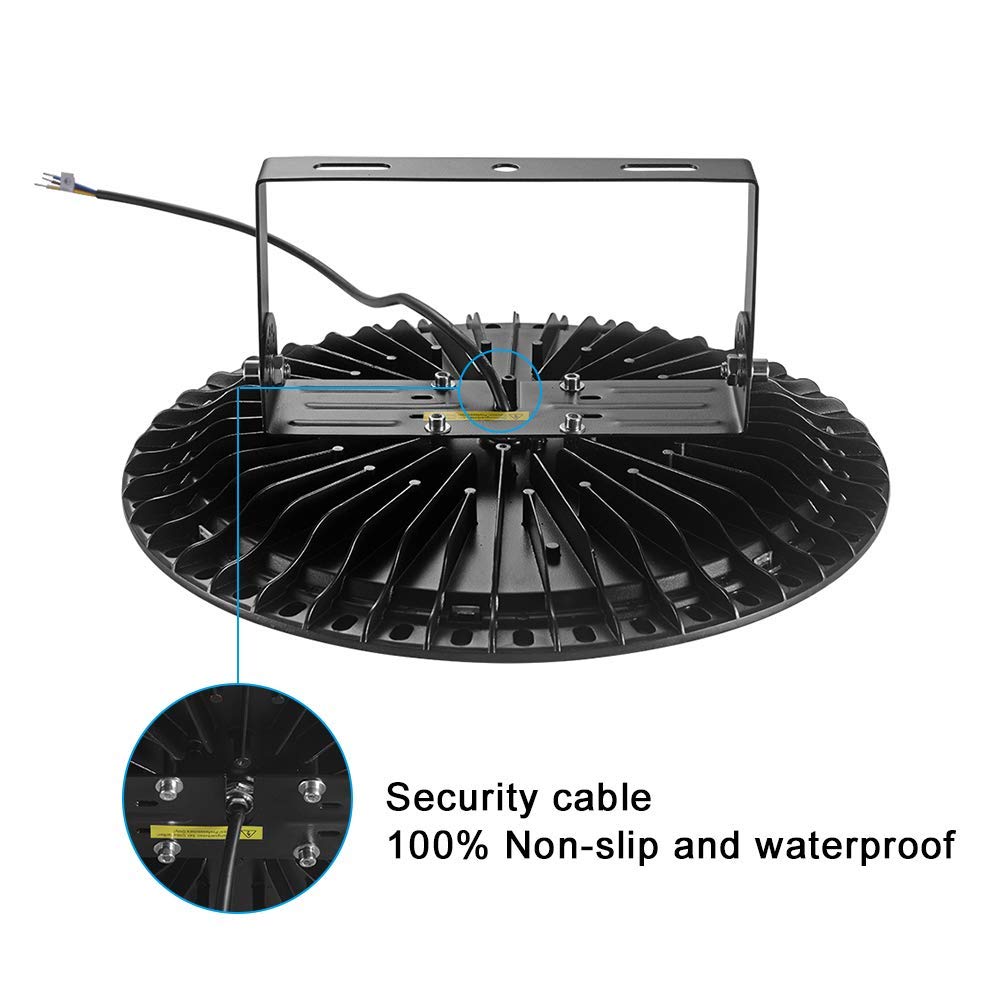 Donzake 200W UFO LED High Bay Light lamp Factory Warehouse Industrial Lighting 20000 Lumen 6000-6500K IP65 Warehouse LED Lights- Commercial Bay Lighting for Garage Factory Workshop Gym (200W 1pcs)