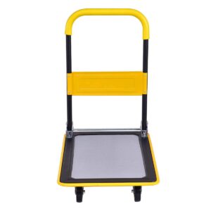 TimmyHouse Moving Cart Heavy Duty Folding Warehouse Utility Dolly Push Hand Truck Trolley