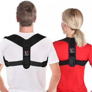 schiara posture corrector for men and women, comfortable upper and back brace, adjustable back straightener support for back, shoulder and neck