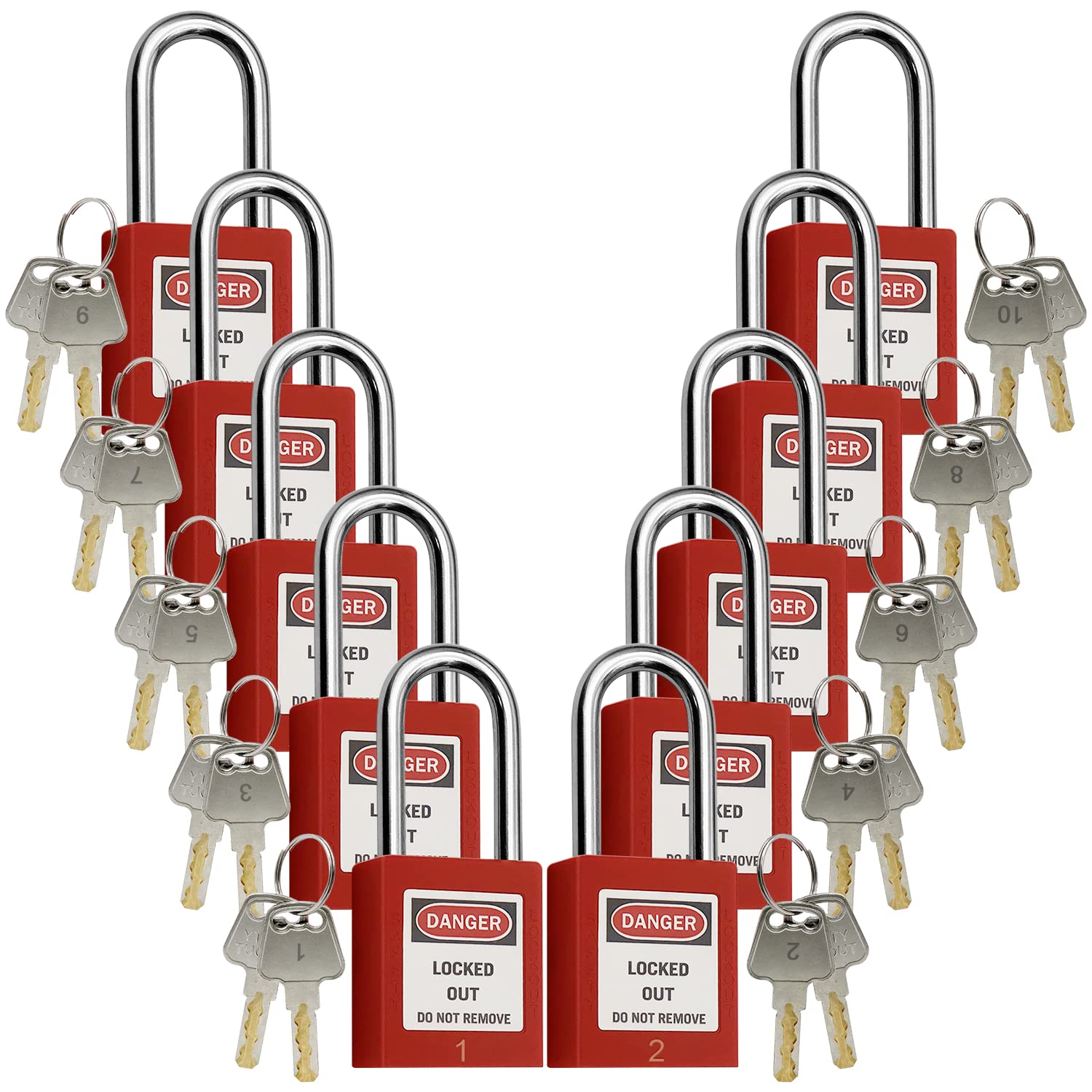 Lockout Tagout Locks, Safety Padlocks, Loto Locks Keyed Differently Lock Out Tag Out Device Plastic