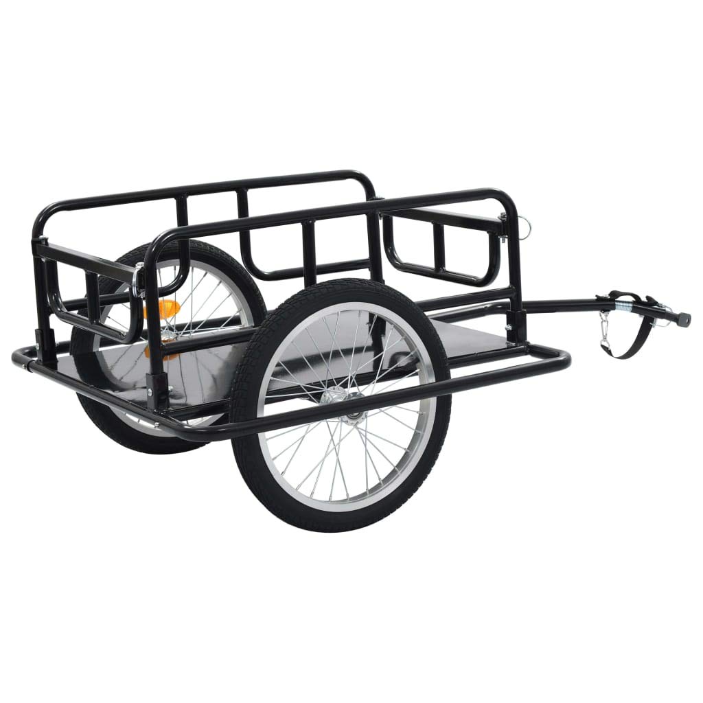 Festnight Bike Cargo Trailer 51.2"x28.7"x19.7" Steel Black