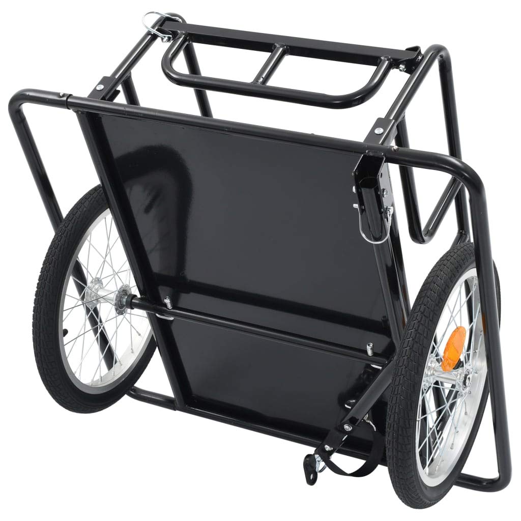 Festnight Bike Cargo Trailer 51.2"x28.7"x19.7" Steel Black