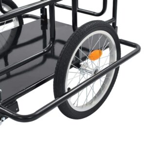 Festnight Bike Cargo Trailer 51.2"x28.7"x19.7" Steel Black