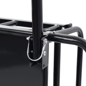 Festnight Bike Cargo Trailer 51.2"x28.7"x19.7" Steel Black