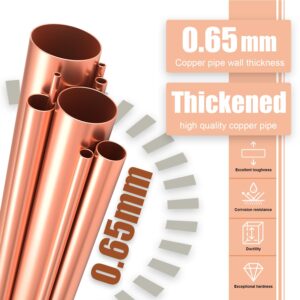 Wostore 16 Ft. Line Set 1/4&1/2 Inch 3/8 PE for Mini Split Air Conditioner Insulated Coil Copper Pipes HVAC with Fittings