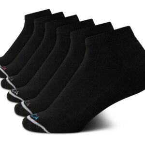 Nautica Women's Comfort Cushioned Quarter Cut Moisture Control Athletic Socks (6 Pack), Size 4-10, Black