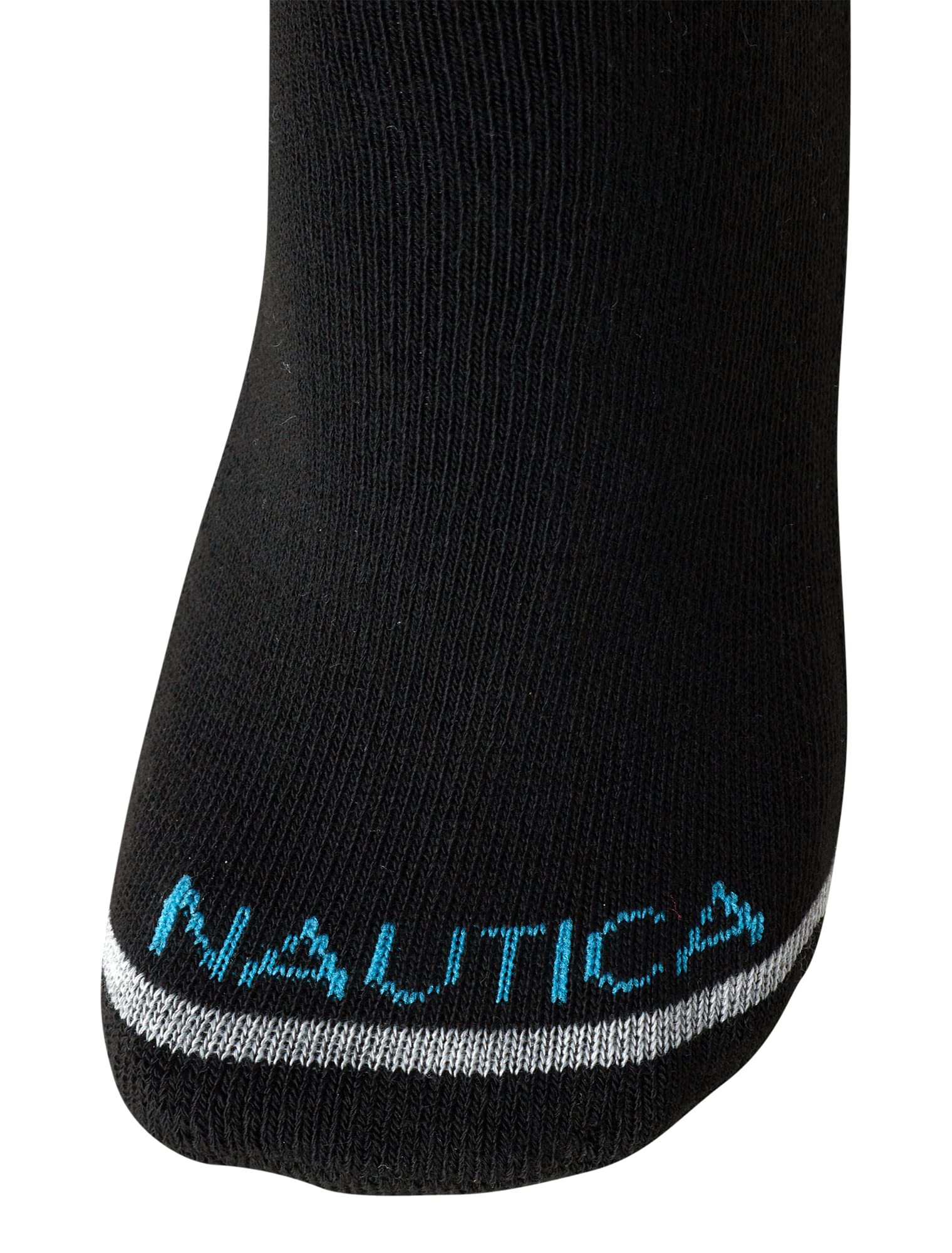 Nautica Women's Comfort Cushioned Quarter Cut Moisture Control Athletic Socks (6 Pack), Size 4-10, Black