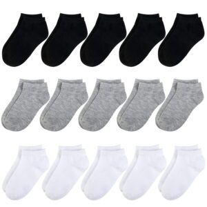 booph kids socks for boys girls low cut athletic ankle socks 6-8 years multi01