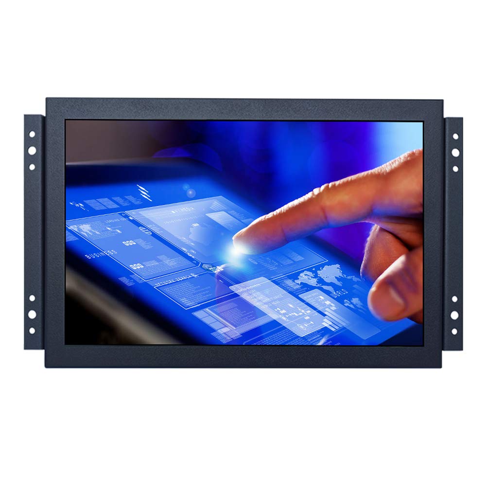 iChawk 10.1" inch PC Display 1280x800 16:10 720p Widescreen HDMI-in VGA USB Metal Shell Embedded Open Frame Driver Free Ten-Point Capacitive Touch Monitor LCD Screen with Built-in Speaker K101MT-59C