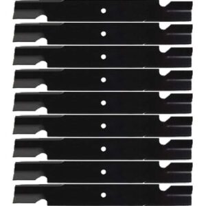 (9 pack) premium high lift - notched replacement xht lawn mower blade fits toro/wheel horse 105-7712-03 | 24.4375" x 3" / 0.625" hole