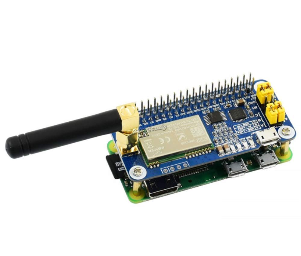 SX1262 LoRa HAT Covers 915MHz Frequency Band with Spread Spectrum Modulation Supports Raspberry Pi 1 2 3 4 Series Boards with UART Interface for STM32 @XYGStudy