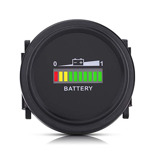 12V/24V/36V/48V/72V LED Digital Battery Indicator Meter Gauge, Battery Indicator for Go-lf Ca-rt