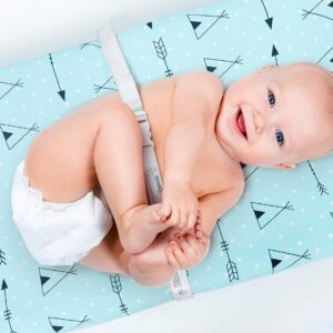 Stretchy Changing Pad Covers BROLEX Carddle Sheet Set for Baby Boys Girls,2 Pack Jersey Knit,Arrow & Owl