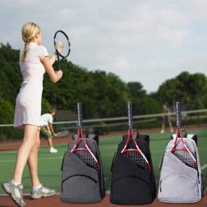 QCWN 2 Raquet Tennis Bag,Tennis Bags For Men Women,Tennis Backpack,Durable Tennis Bookbag,Tennis Pickleball Bag,Tennis Bag Waterproof,Raquet Carrier for Balls, Pickleball Paddles, Badminton Rackets