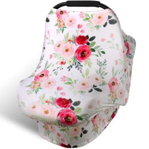 car seat covers for babies, rquite nursing covers breastfeeding scarf, infant carseat canopy, stretchy soft breathable multi-use cover ups for stroller high chair shopping cart