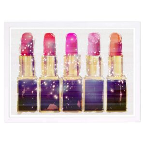 fashion and glam framed wall art prints 'lipsticks'