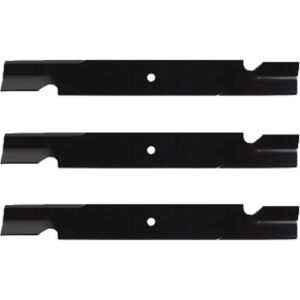 (3 pack) premium high lift - notched replacement xht lawn mower blade fits toro/wheel horse 105-7778 | 24.4375" x 3" / 0.625" hole