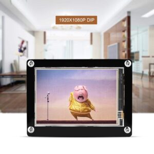 Zopsc 3.5 inch LCD Screen Display, Supports 1080P Display, Monitor IPS 60fps for + Black Acrylic Case with Multi Languages Menu