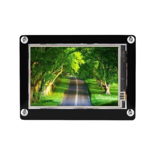 Zopsc 3.5 inch LCD Screen Display, Supports 1080P Display, Monitor IPS 60fps for + Black Acrylic Case with Multi Languages Menu