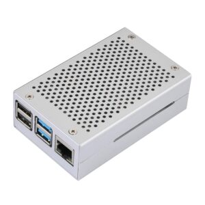 raspberry pi 4 case rpi 4 aluminum case rpi 4b metal shell silver enclosure for rpi 4 model b (silver)