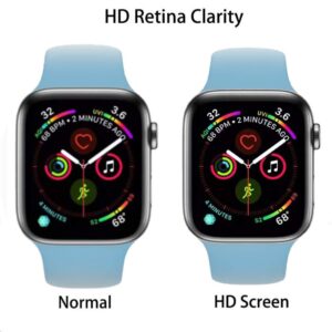 SNSIR Screen Protector 44mm for Apple watch Series 6/SE Series 5/4 [2 Pack] [Tempered Glass] Full Coverage Protective Foil 9H 2.5D (Black 44mm)