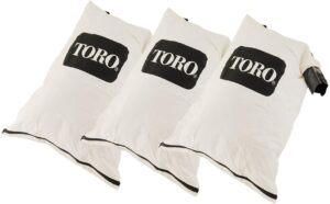 pack of 3 genuine oem toro 137-2336 blower/vacuum bags (replaces 127-7040)