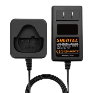 shentec 12v lithium battery charger compatible with ridgid 12v r82059 ac82059 ac82049 130220001 li-ion battery