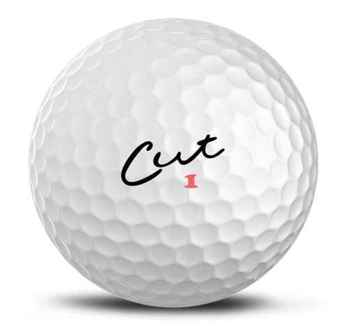 Cut DC Dual Core Golf Balls - Premium, Soft Core - Offers Decreased Ball Spin & Improved Golf Shot Accuracy and Control - 4 Piece Construction Designed for Players of All Levels (One Dozen)