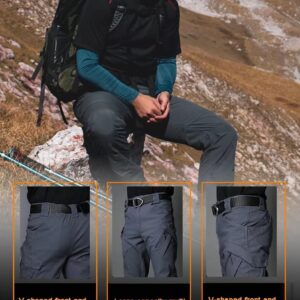 BIYLACLESEN Tactical Pants Men Lightweight Camping Pants Cargo Pants Men Hiking Pants Mens Outdoor Pants Work Pants for Men Quick Dry Pants Men Fishing Multi Pockets