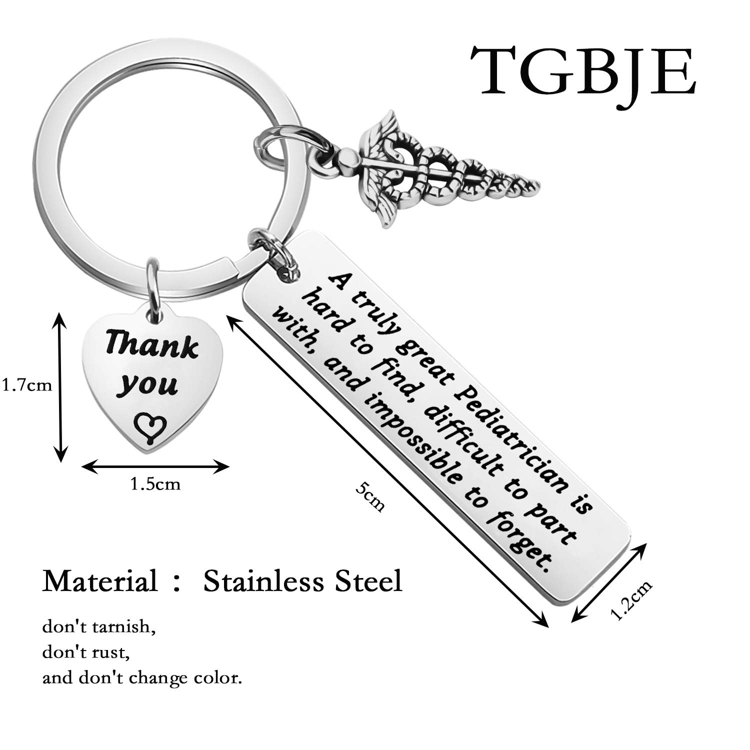 TGBJE Pediatrician Gift A Truly Great Pediatrician Is Hard To Find Keychain Thank You Gift Pediatric Nurse Gift Doctor Gift