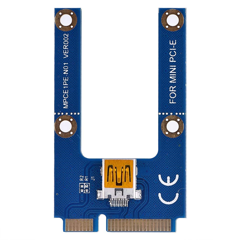 Mini PCI E to PCI Express16x Extender Riser Adapter, SATA Power Cord Converter for Video Card Mining Adopt 4 Solid-State Capacitors, 6pin Interface on The Graphics Card etc.