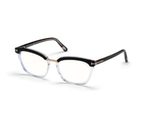 tom ford women's eyeglasses tf5550-b tf/5550-b black/crystal optical frame 54mm