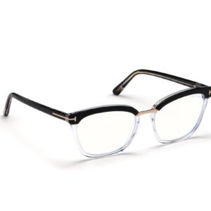 Tom Ford Women's Eyeglasses TF5550-B TF/5550-B Black/Crystal Optical Frame 54mm