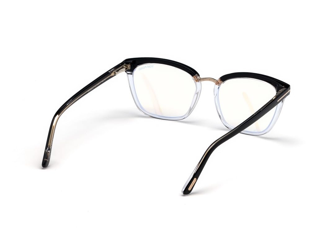 Tom Ford Women's Eyeglasses TF5550-B TF/5550-B Black/Crystal Optical Frame 54mm