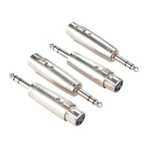 xlr to 1/4 adapter, ancable 4-pack xlr female to 6.35mm trs male convertor, balanced audio gender changer