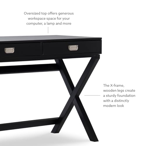 Linon Home Décor Jaycee Black Writing Desk