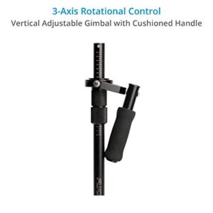 FLYCAM Redking Telescopic Handheld Camera Stabilizer w Dovetail Quick-Release for Video & Film Cameras up to 7kg / 15lb. 3-Axis Rotational Control, Easy Vertical Counterbalance. (FLCM-RK)