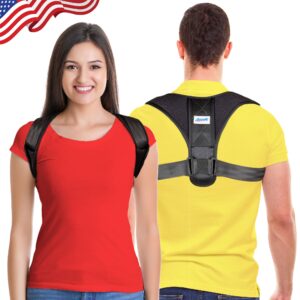 posture corrector for men and women - adjustable upper back brace for clavicle support and providing pain relief from neck, back and shoulder(universal)