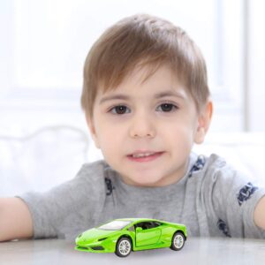 TGRCM-CZ 1/36 Scale Lamborghini Huracan LP610-4 Casting Car Model, Zinc Alloy Toy Car for Kids, Pull Back Vehicles Toy Car for Toddlers Kids Boys Girls Gift (Green)