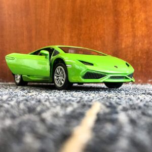 TGRCM-CZ 1/36 Scale Lamborghini Huracan LP610-4 Casting Car Model, Zinc Alloy Toy Car for Kids, Pull Back Vehicles Toy Car for Toddlers Kids Boys Girls Gift (Green)