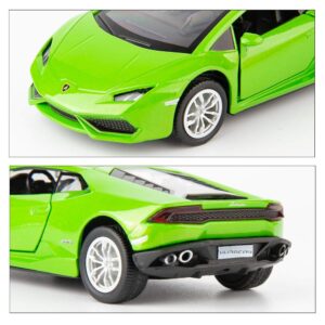 TGRCM-CZ 1/36 Scale Lamborghini Huracan LP610-4 Casting Car Model, Zinc Alloy Toy Car for Kids, Pull Back Vehicles Toy Car for Toddlers Kids Boys Girls Gift (Green)