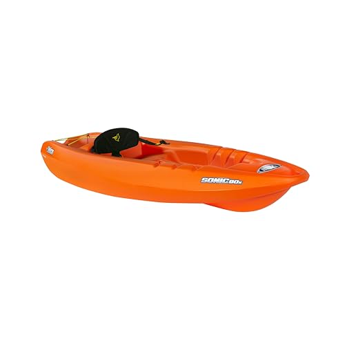 Pelican - Sonic 80X Youth Kayak - Sit-on-Top - Recreational Kayak - 8ft,Orange