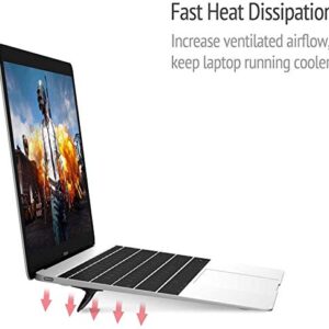 CQ Computer Keyboard Stand for Desktop, Mini Portable Laptop Riser Stand, 2PCS Repeatable Self-Adhesive Foldable Laptop Cooling Pad Feet and Keyboard Lift for Desk